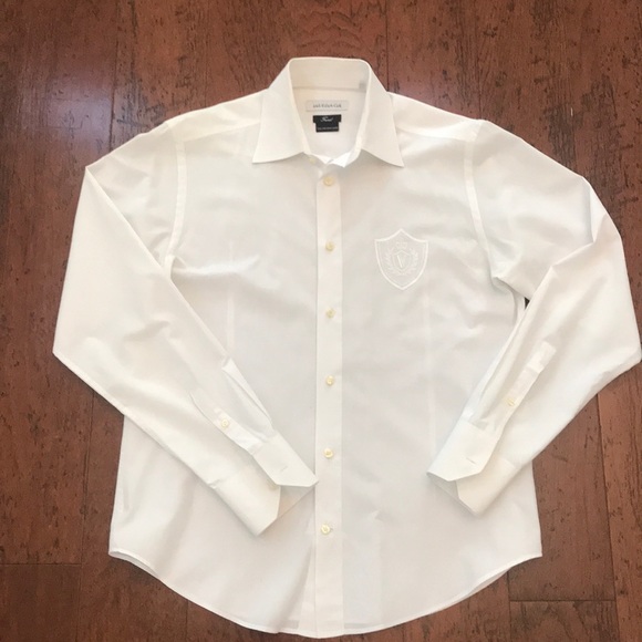 Versace | Shirts | Versace White Tuxedo Button Down Shirt 39 55 | Poshmark